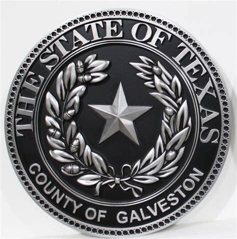 Painted Wood And Metal 3 D County Seal Wall And Podium Plaques