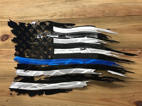 Thin Blue Line American Flag Etsy