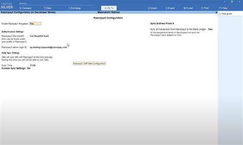 Tally Account Statement Integration Razorpay Docs