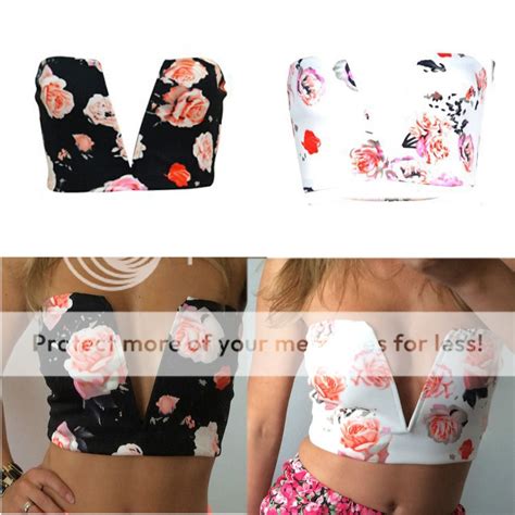 Sexy Deep V Plunge Bustier Bra Bralette Corset Bodycon Clubwear Tank