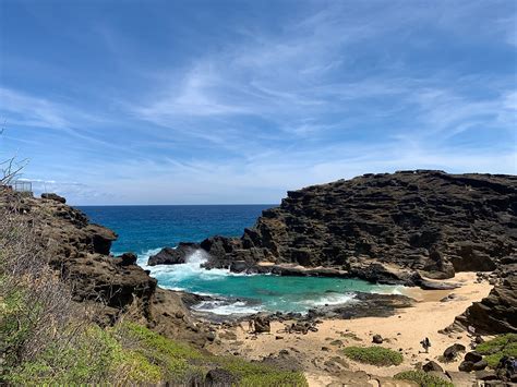 Halona Blowhole And Cockroach Cove In Hawaii