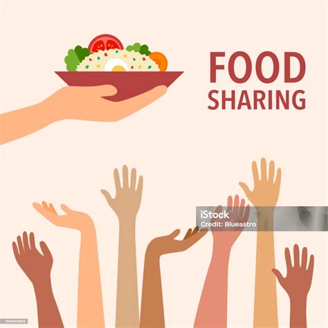 Berbagi Makanan Untuk Kemiskinan Dalam Desain Datar Konsep Donasi