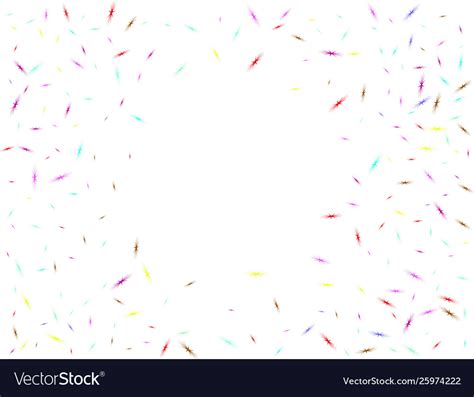 Multicolor Star Birds Shape Confetti Lines Vector Image