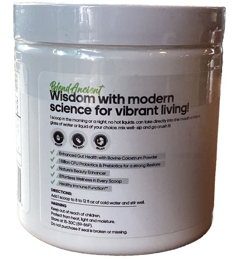 Colostrum Probiotic Prebiotic Cure 24 Bovine Supplement Powder 100