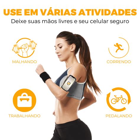 Braçadeira Para Corrida Porta Celular Armband Atomic Universal Gshie