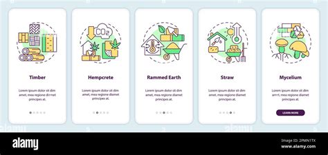 Bio Based Materials In Construction Onboarding Mobile App Screen Stock Vector Image And Art Alamy