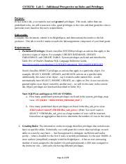 CST8276 Lab 5 Roles And Privileges Winter2021 Docx CST8276 Lab 5