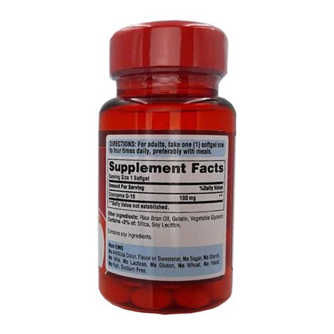 Coenzima Co Q10 100 Mg 60 Softgels Puritans Pride Seja Bem Vindo