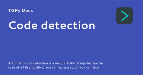 Code Detection Tgpy Docs