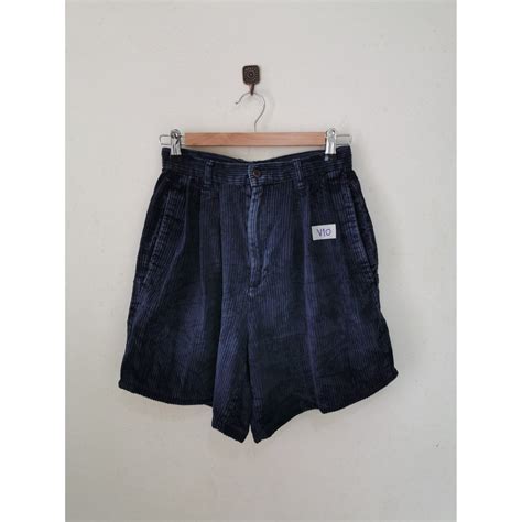 กางเกงลูกฟูกขาสั้นวินเทจ เอวสูงทรงสวย Jeans By Fg Thaipick