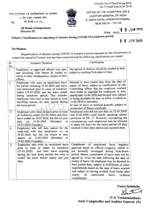 Absence During Covid 19 Lockdown Period Clarification Central
