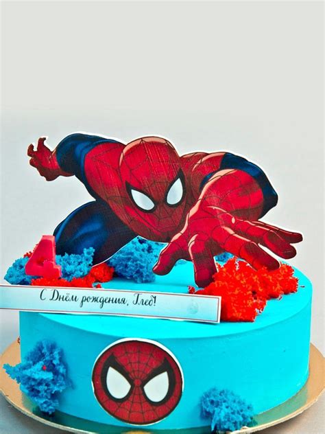 Вафельная картинка на торт Человек паук Spider Man