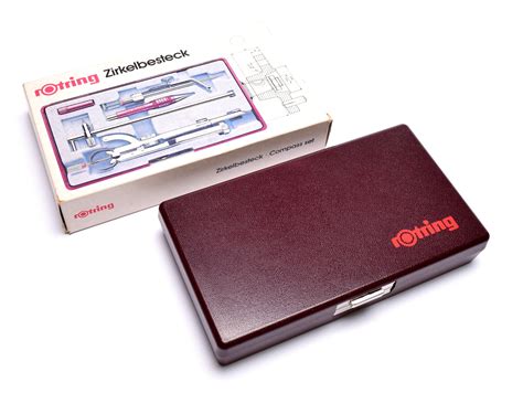 Nos Vintage Rotring Professional Chrome Plated 5 Pieces Master Bow