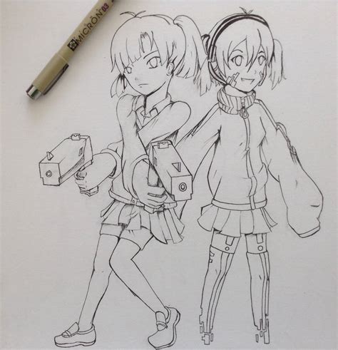 Takane And Ene Mekakucity Actors Wip By Jo Arts On Deviantart