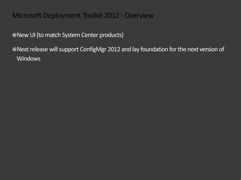 Ppt Mdt 2012 And Configmgr 2012 Operating System Deployment Updates Powerpoint Presentation