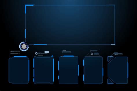 미래의 Hud 인터페이스 화면 디지털 설명 선 제목 Hud Ui Gui 미래형 사용자 인터페이스 화면 요소 집합입니다 비디오