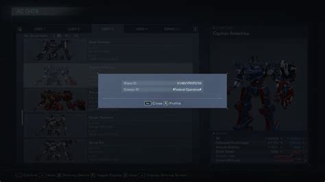 more armored core vi build codes joke edition the build codes are
