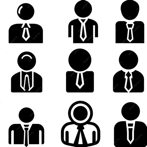 Premium Vector Business Man Profile Icon Set Group 2