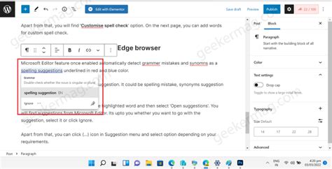 How To Access And Use Integrated Microsoft Editor In Edge Browser