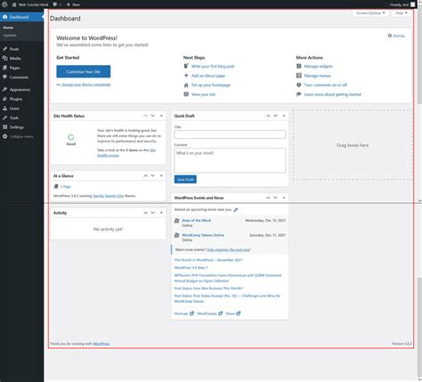 Wordpress Dashboard Tutorial In Hindi Web Tutorial Hindi