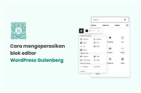 how to operate the wordpress gutenberg block editor