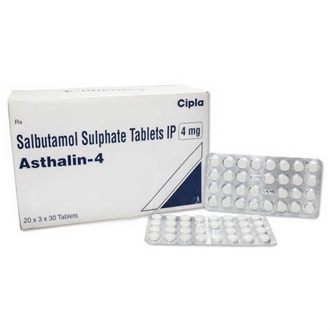 Salbutamol Sulphate Tablet 4 Mg At ₹ 50 Pack In Surat Id 2850400553455