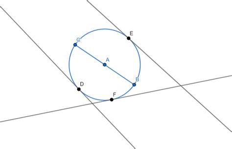 use geometry software to construct a circle label three poi quizlet