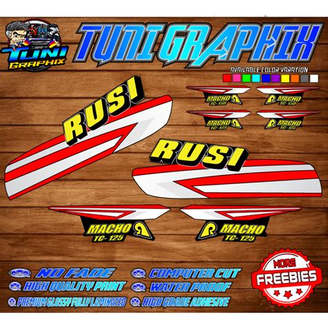 RUSI MACHO TC STOCK DECALS STICKER Shopee Philippines