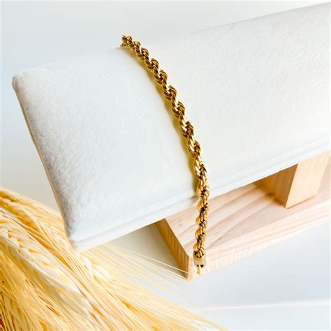Pulseira Cordão Baiano Dourada cm cm em Aço Inoxidável Luxuosa e Sofisticada Compre