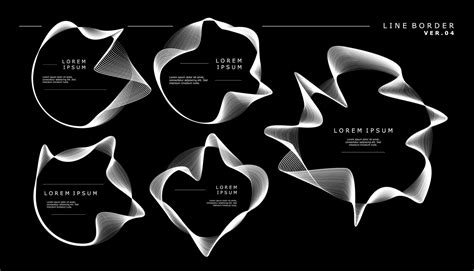 Abstract Modern Line Border Design Template Blended Line On Circle Design 18848983 Vector Art