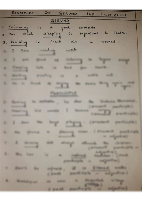 Solution Example Of Gerund And Perticiple Studypool