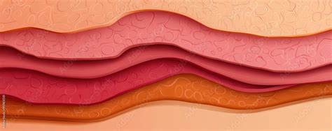 Cross Sectional Illustration Of Human Skin Layers Showing Epidermis Dermis And Subcutaneous