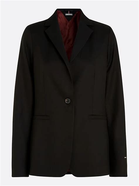 Single Breasted Blazer Black Tommy Hilfiger