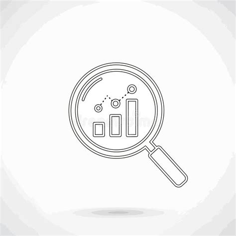 Vector Art Of Data Analysis With Magnifying Glass Representing