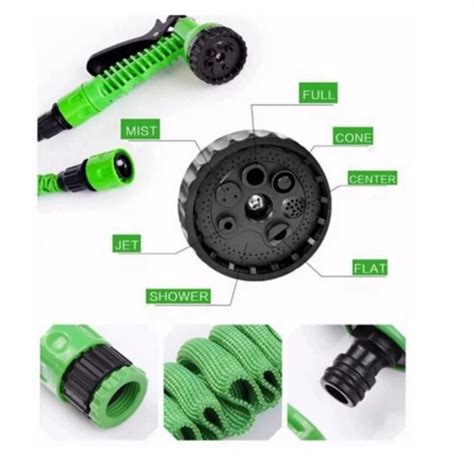 สายยาง 30 ม สายยางรดน้ำ สายยางยืดหด มีหัวฉีด สายยางยืดหดได้ ระบบฉีดน้ำ