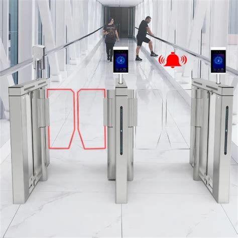 Flap Gate Turnstile Barrier Access Control Swing Turnstile Barrier Gate With Qr Code Reader And