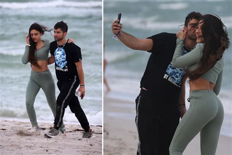 Max Ehrich And Singer Mariah Angeliq Are Kissing On The Beach