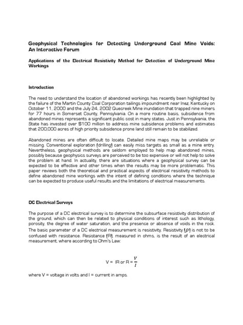 pdf geophysical technologies for detecting underground coal mine voids dokumen tips