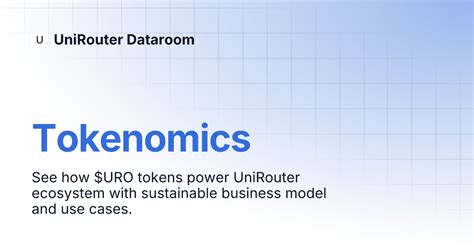 Tokenomics Unirouter Dataroom