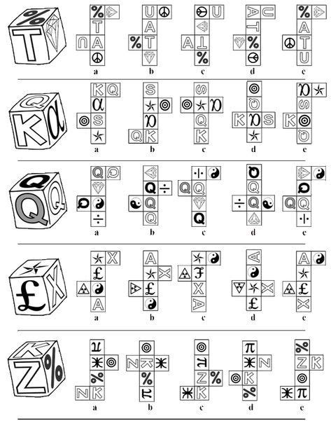 11 Plus Key Stage 2 11 Plus Non Verbal Reasoning Type 8 Nets Worksheet 11 Plus Practice