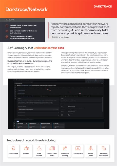 Darktracenetwork Product Brief Data Sheet Darktrace Resource