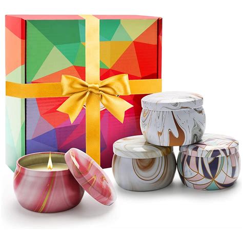 Set Regalo Con Candele Profumate Per Aromaterapia