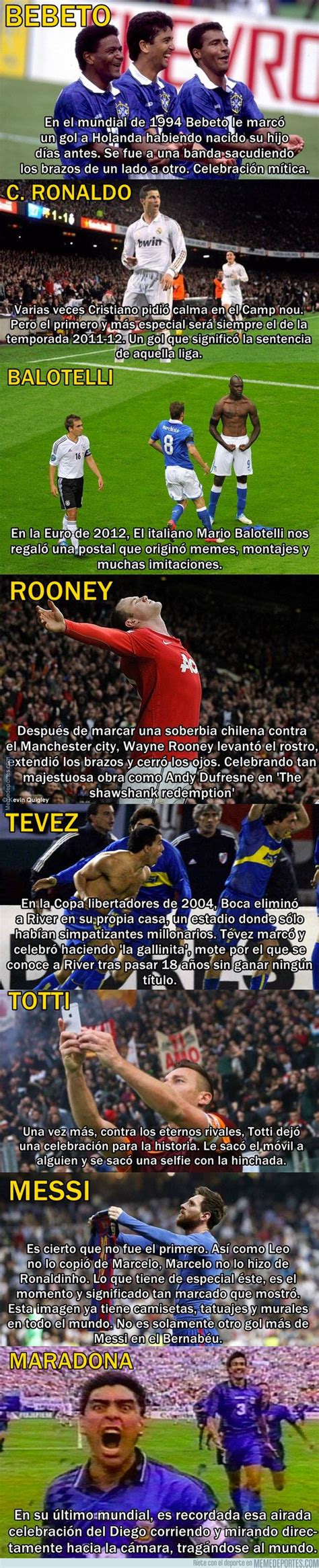 Memedeportes 8 Celebraciones Icónicas Del Fútbol