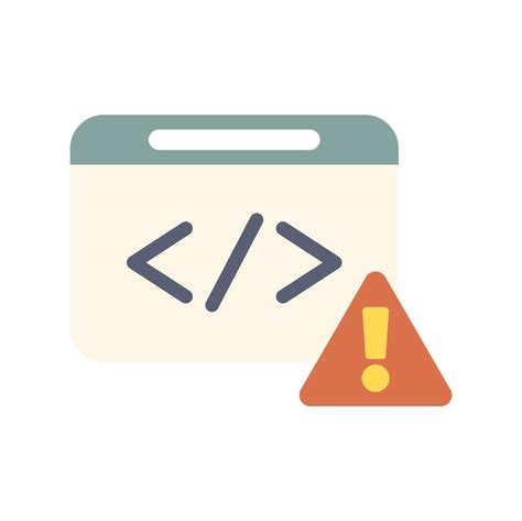 Website Code Showing Error Message With Exclamation Point In Triangle