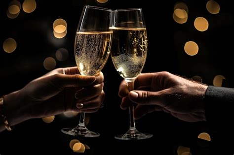 Premium Ai Image Two Glass In Hand