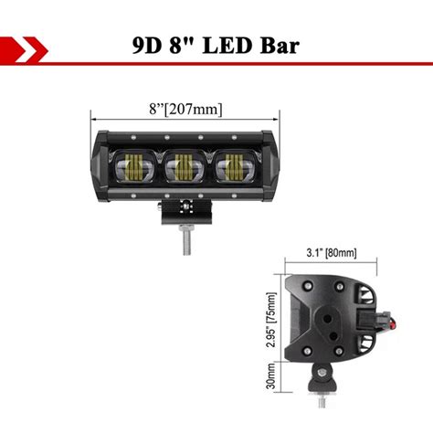 Visorak 9d 4x4 Truck Flood Bumper Roof Led Light Bar Ip68 For Off Road