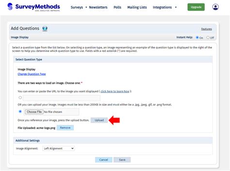 Add An Image Or Photo To Your Survey Surveymethods Knowledge Base