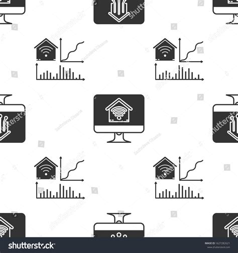 Set Computer Monitor Smart Home Computer Stock Vector Royalty Free Shutterstock