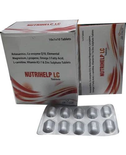 Nutrihelp Lc Astaxanthin Coenzyme Tablet At ₹ 299box Coenzyme Q10 Tablets And Capsules In