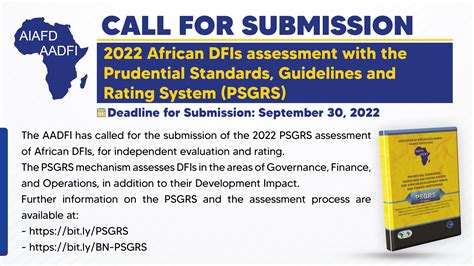 Call For Submission 2022 African Dfis Assessment With The Psgrs